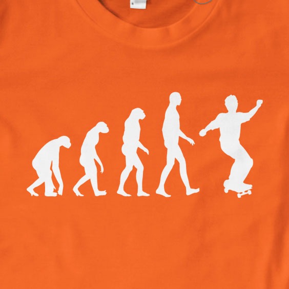 Skateboard Evolution T-Shirt - Vertex Graphics